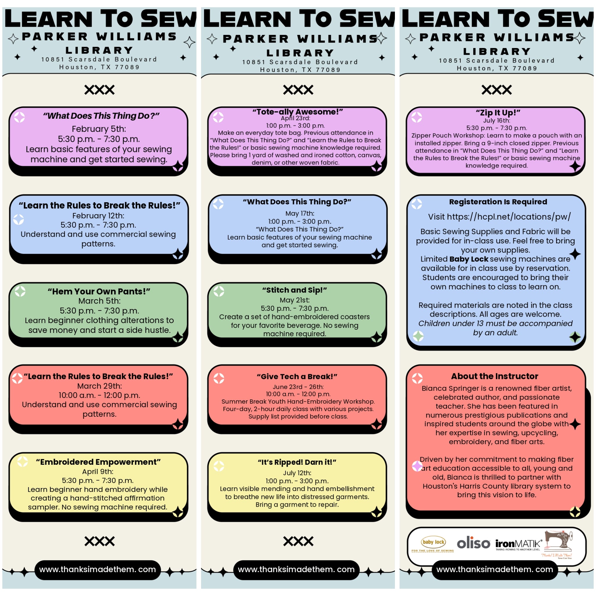Stitching Together Community: Harris County Library's Exciting New Sew ...