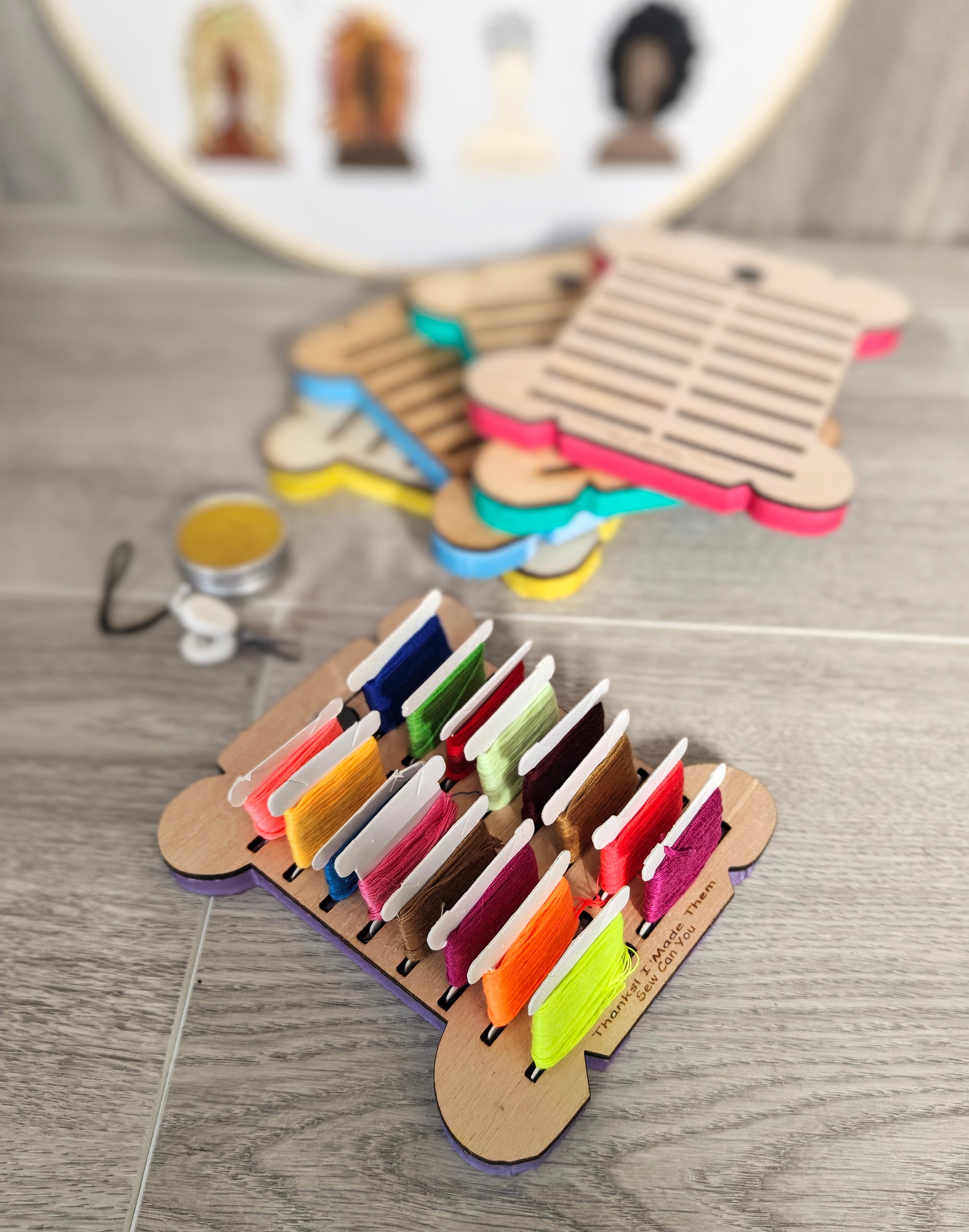 Bobbin Shaped Embroidery Floss Organizer – Thanks! I Made Them. Sew Can You